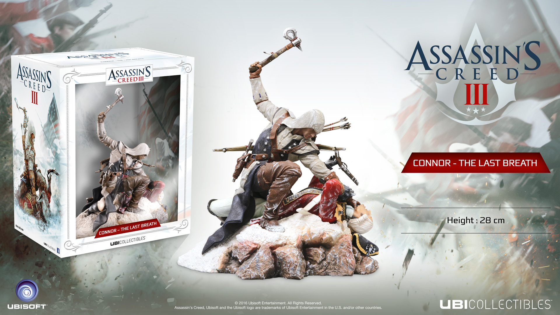 Assassins Creed® Iii Connor The Last Breath Figurine 28 Cm Uk